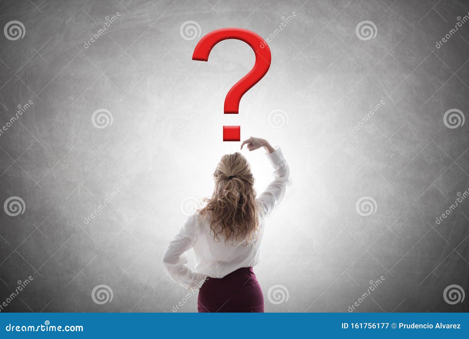 Business Woman with Interrogation Stock Image - Image of interrogation ...