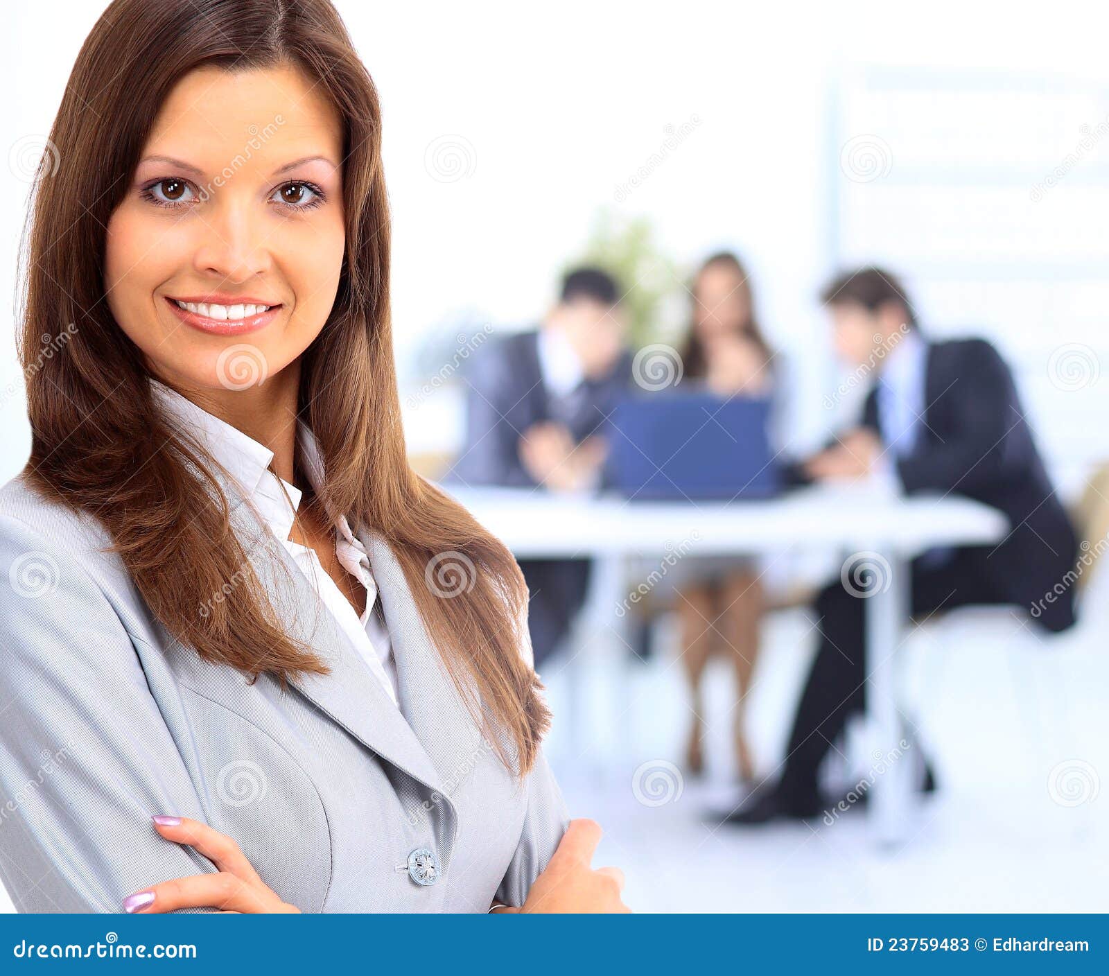 Business woman leading stock image. Image of formal, latin - 23759483