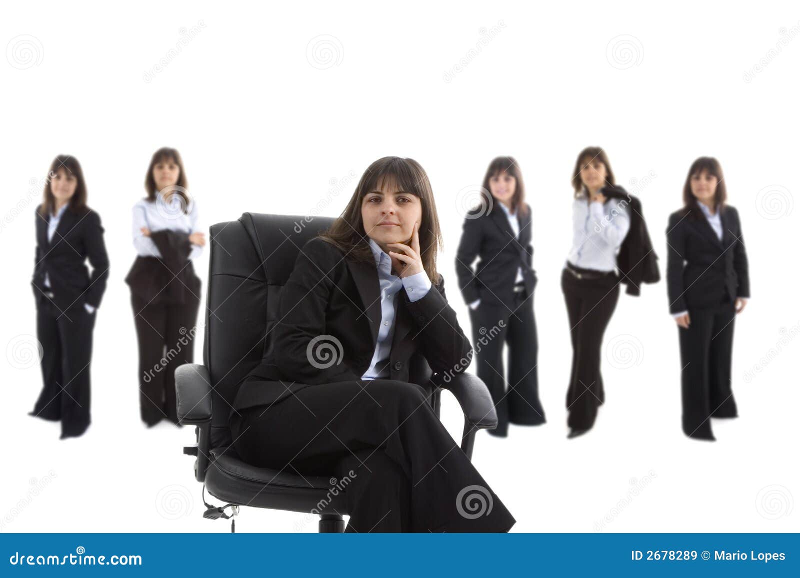 Business Woman Leading Team Stock Image - Image of chief, colleague ...