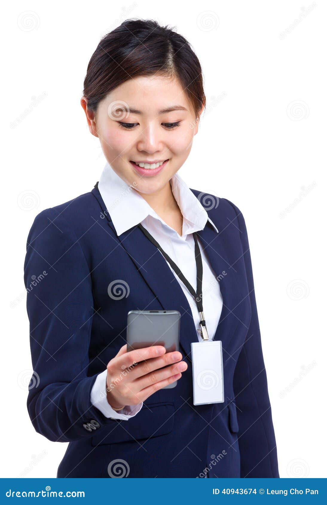 Business Woman Look at Mobile Stock Photo - Image of phone, office ...