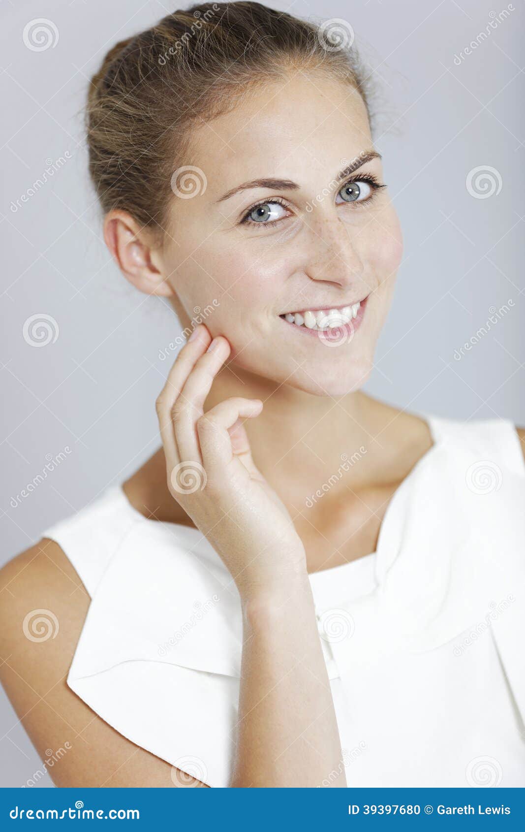Business Woman Looking Happy Stock Photo - Image of elegant, business ...
