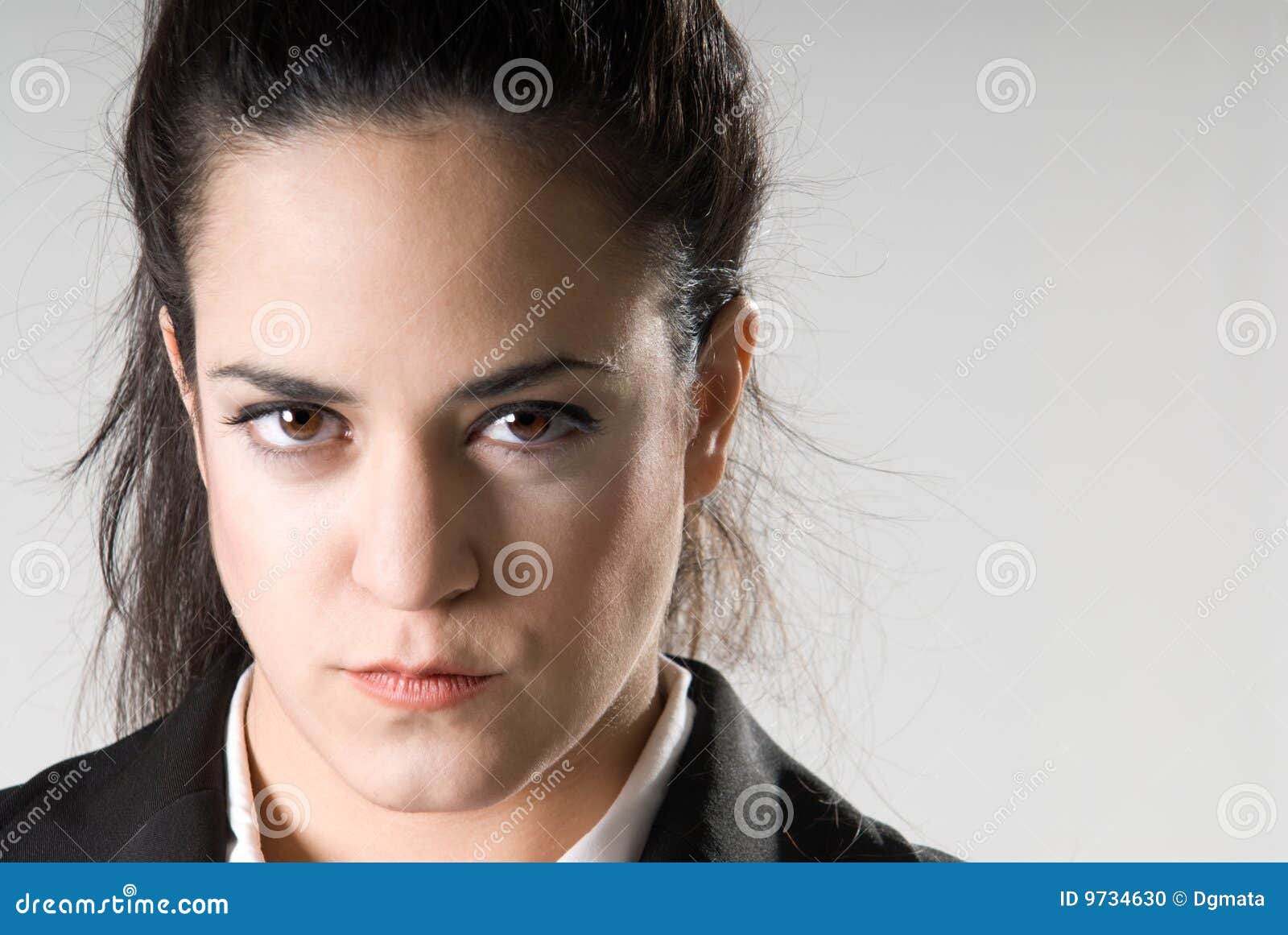 Business Woman Looking Serious Stock Photo - Image of boss ...