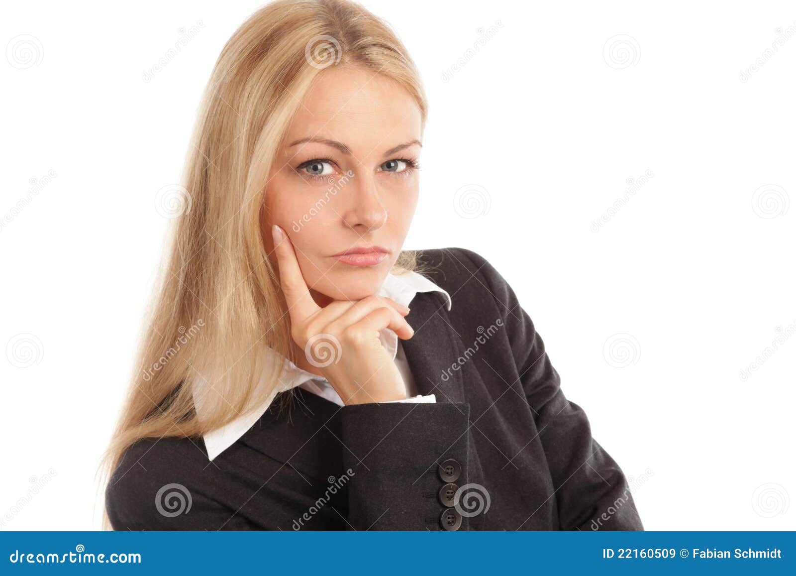 Business Woman Looking Seriously Stock Image - Image of seriously ...