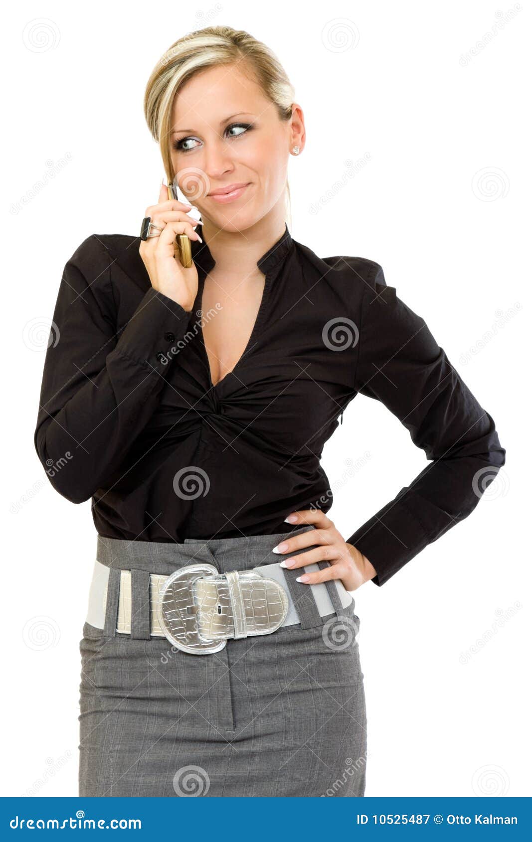 Business Woman Making a Call Stock Image - Image of businesswoman ...