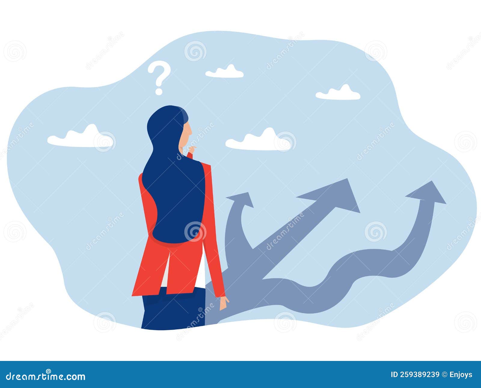 Business Woman Making Decision Where To Go Nextdirectionchoosing Options Best Alternative