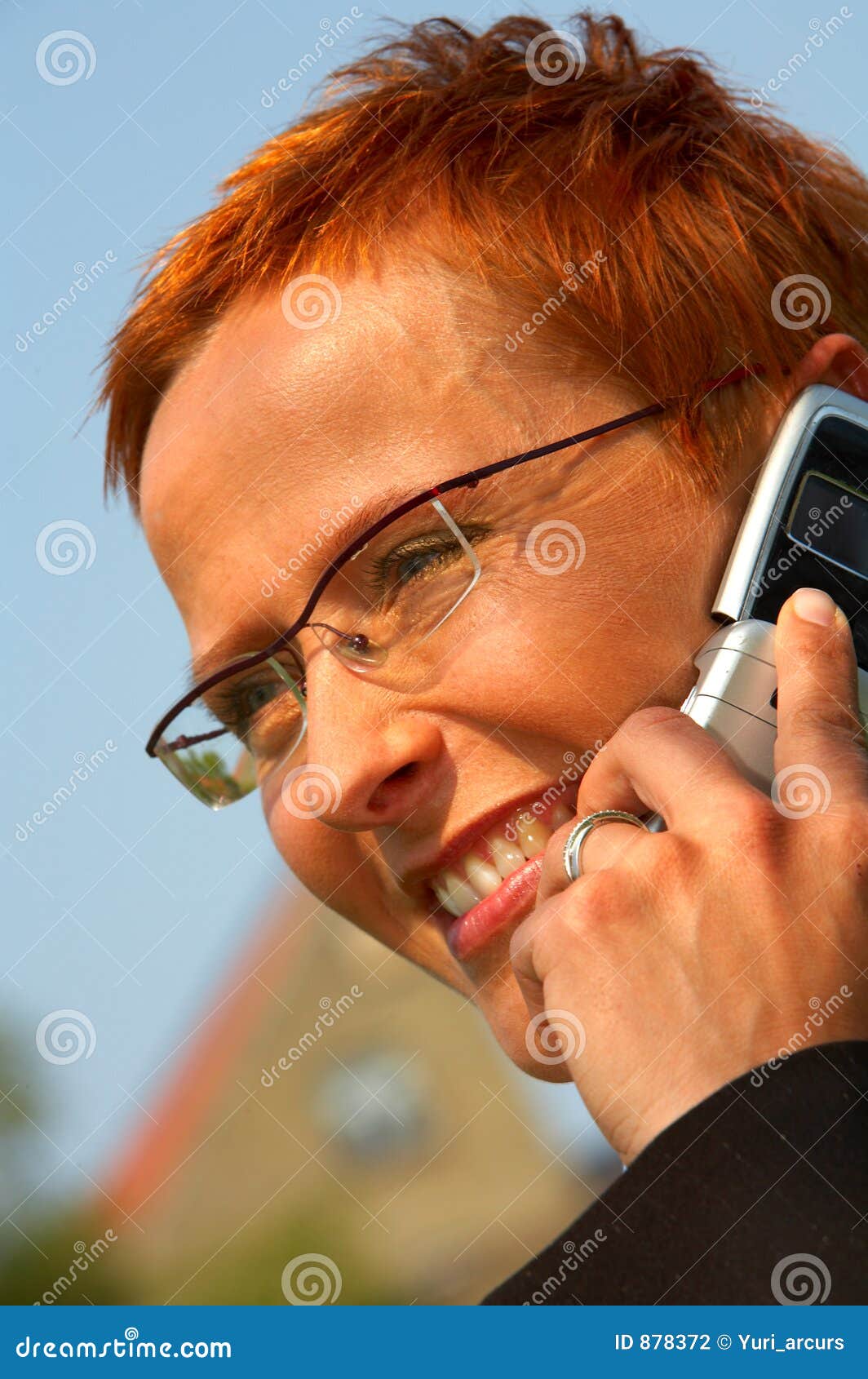 Business Woman Making a Phone Call. Stock Photo - Image of beautiful ...