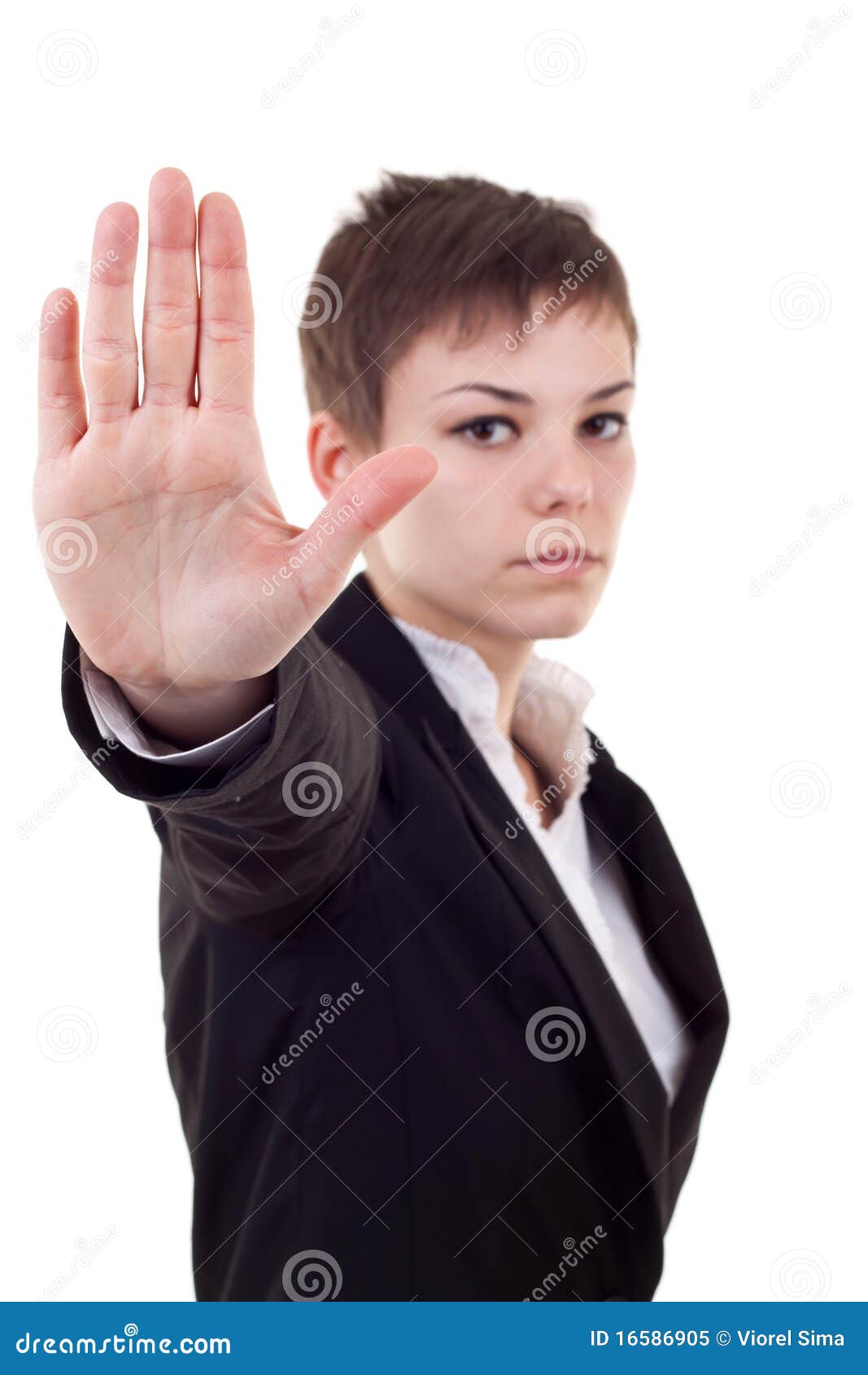 Business Woman Making Stop Sign Stock Image - Image of human ...