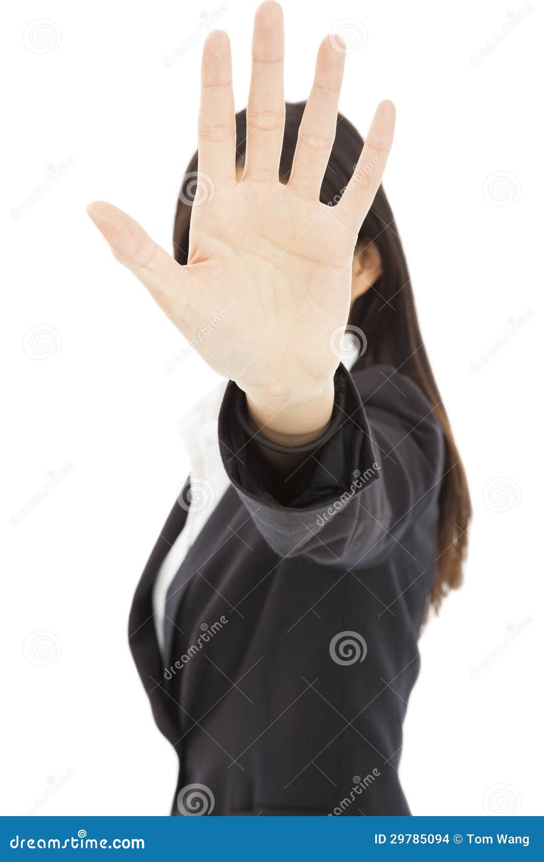 Woman Making Stop Sign Gesture Stock Photo - Image of displeasure ...