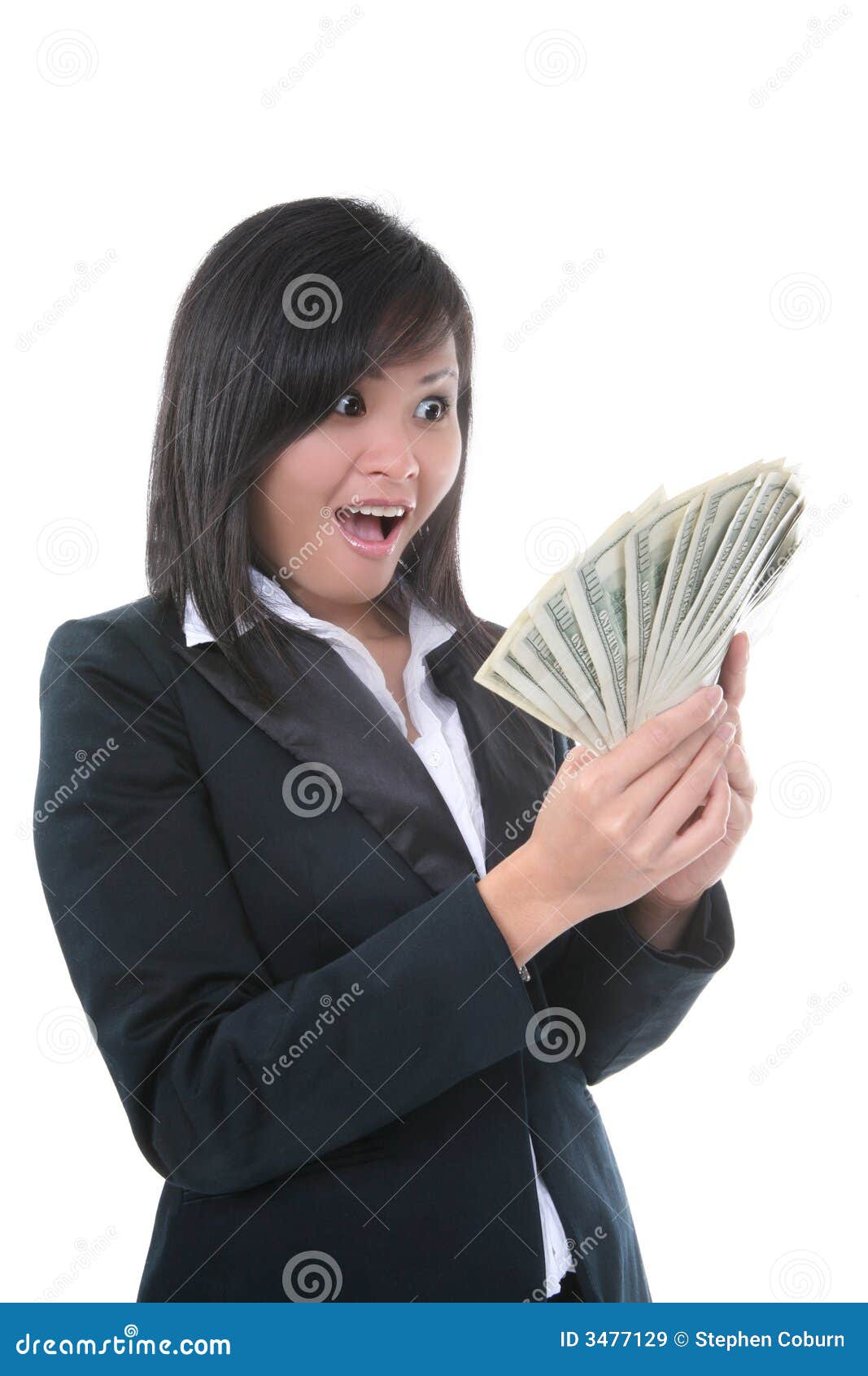 Business Woman with Money stock image. Image of attractive - 3477129
