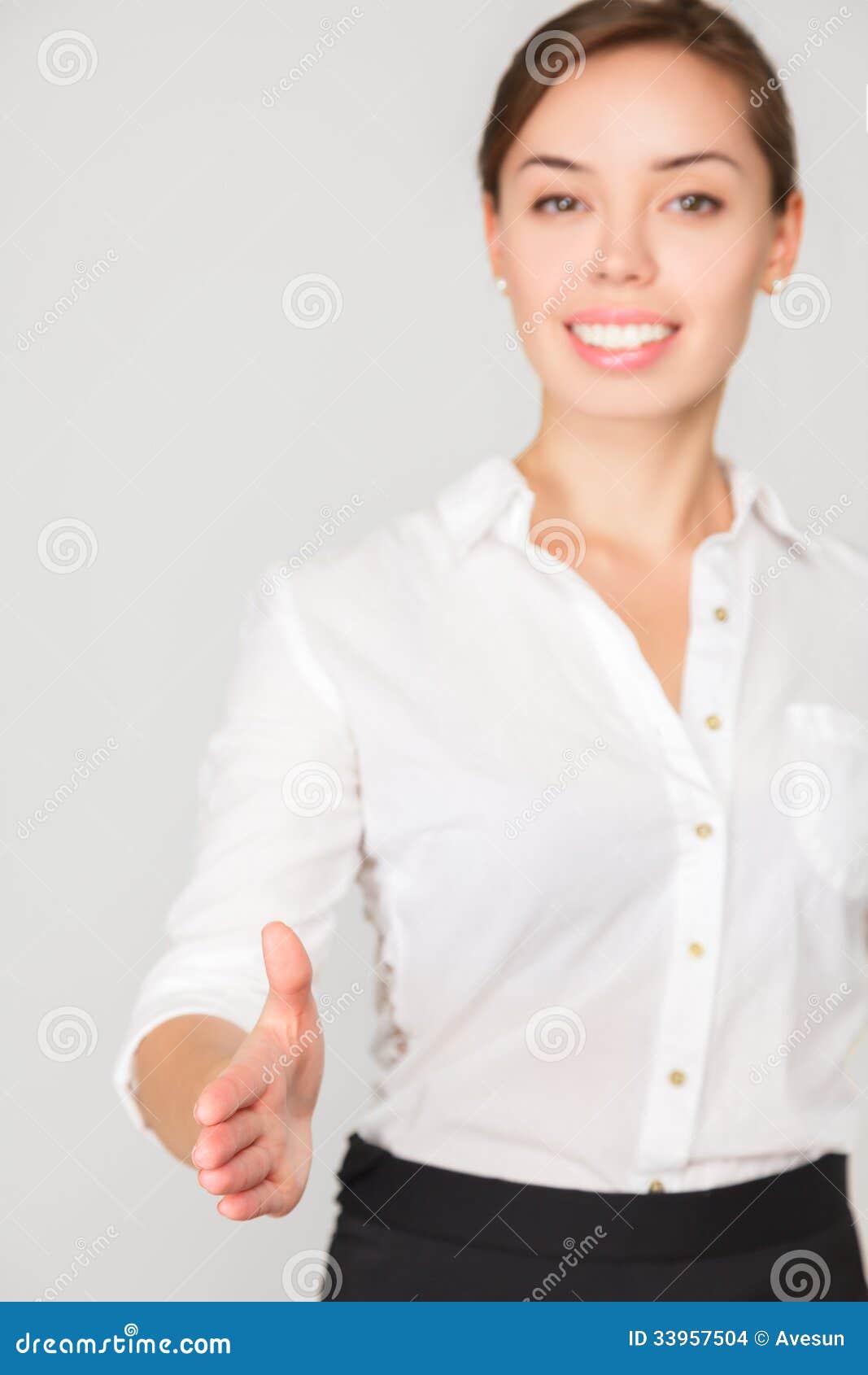Business Woman Offer Handshake Stock Photo - Image of friendly, boss ...