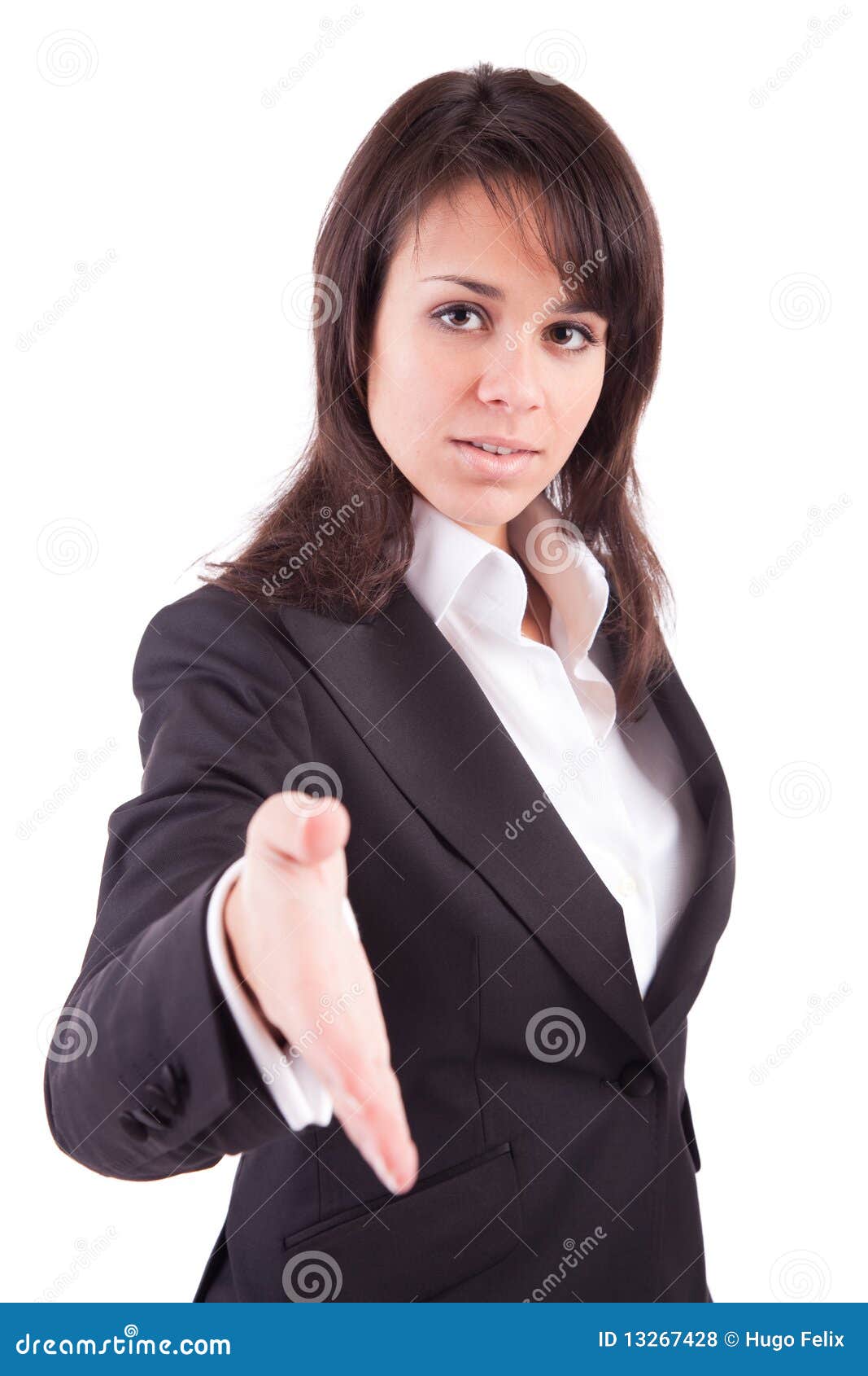 Business Woman Offering Handshake Stock Photo - Image of career, good ...