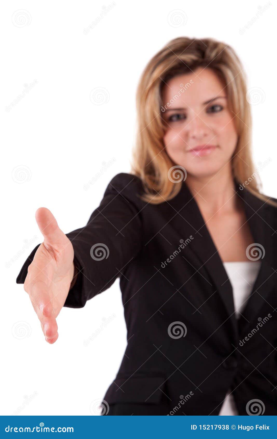 Business Woman Offering Handshake Stock Photo - Image of joined ...