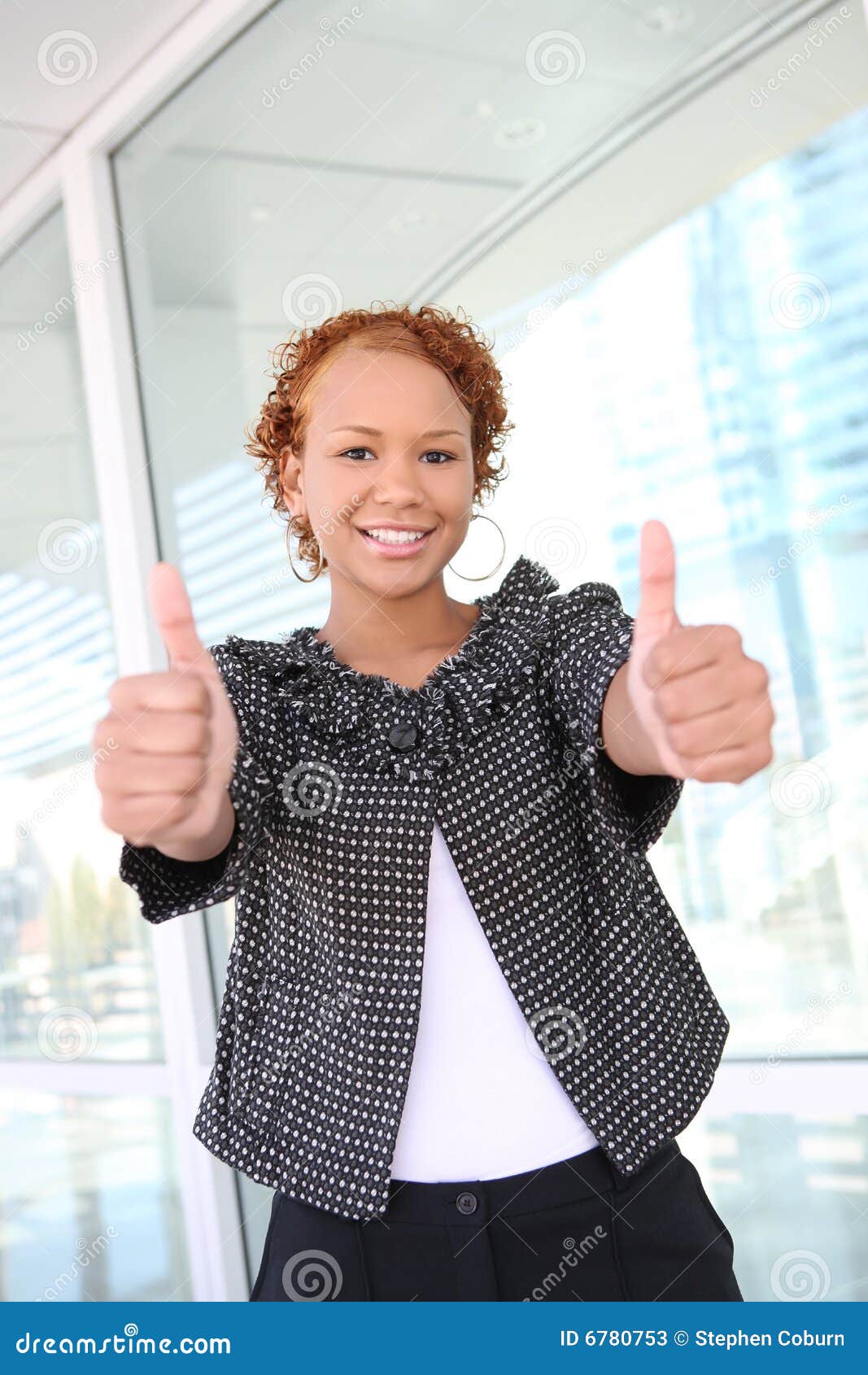 Business Woman At Office Building Stock Image Image Of African