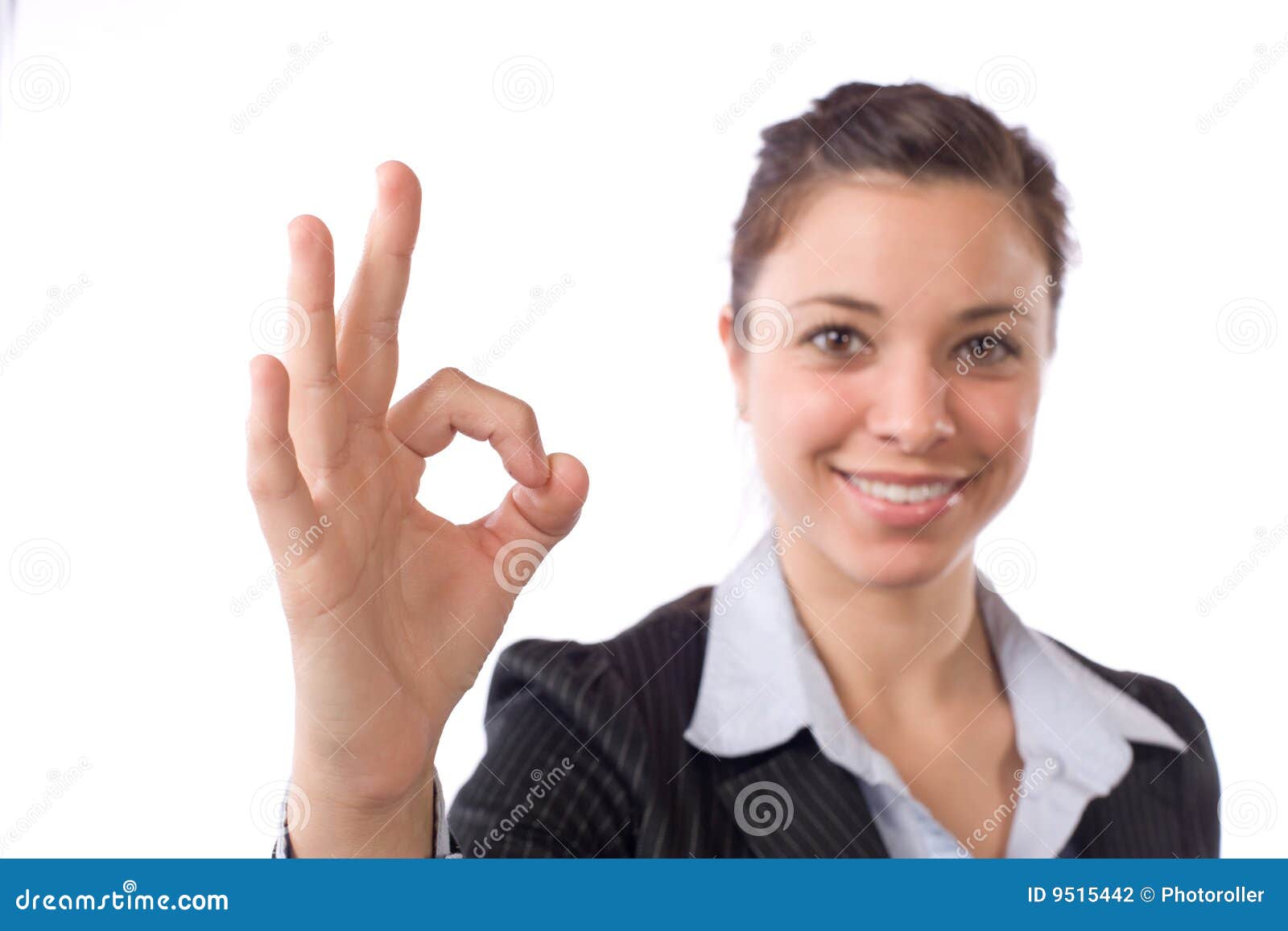 Business woman OK stock photo. Image of people, agreement - 9515442