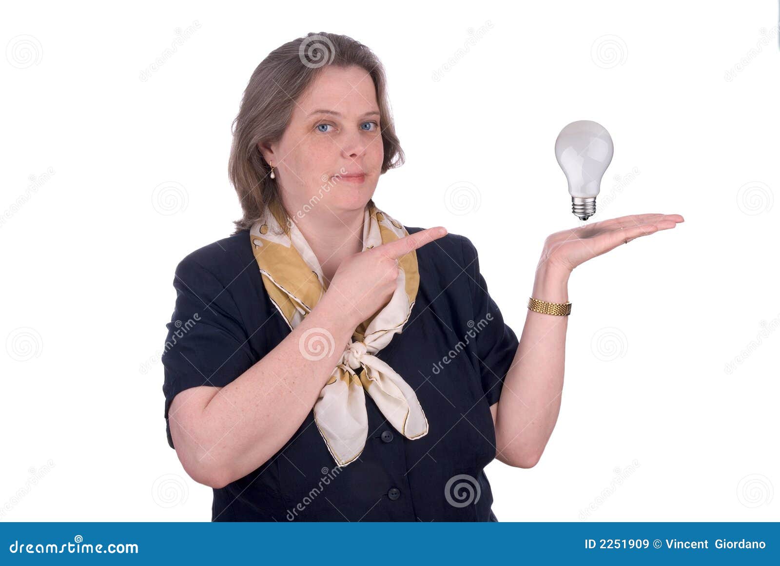 Business Woman with an Open Ha Stock Image - Image of displaying ...