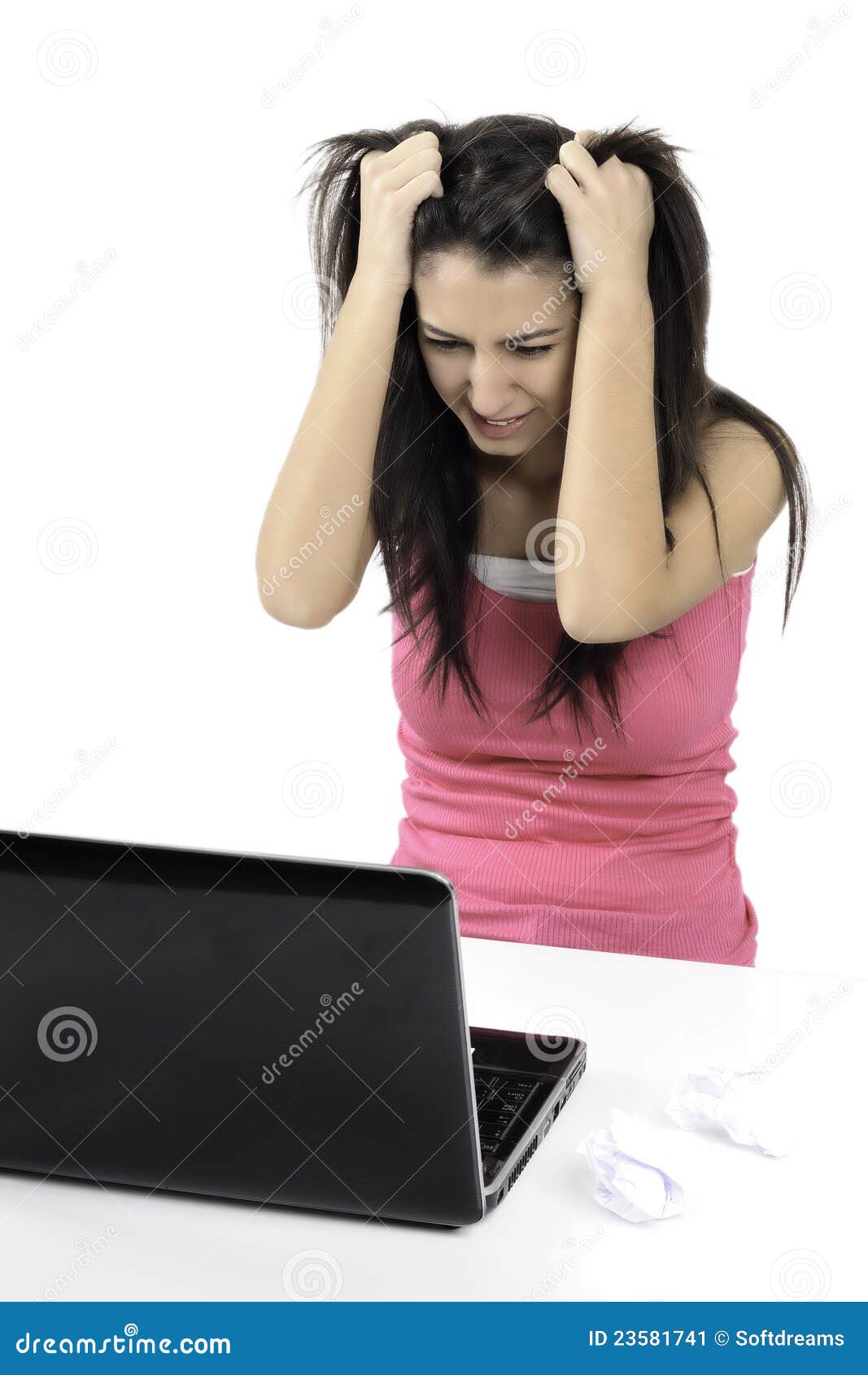 Business woman panic stock image. Image of horizontal - 23581741