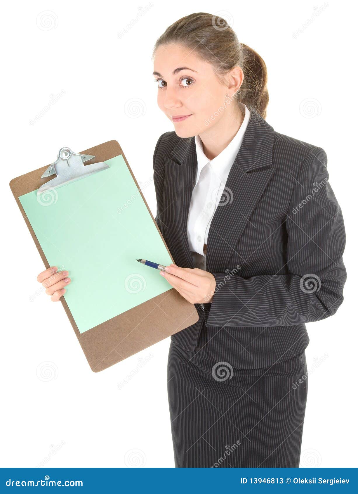 Business woman with papers stock image. Image of caucasian - 13946813