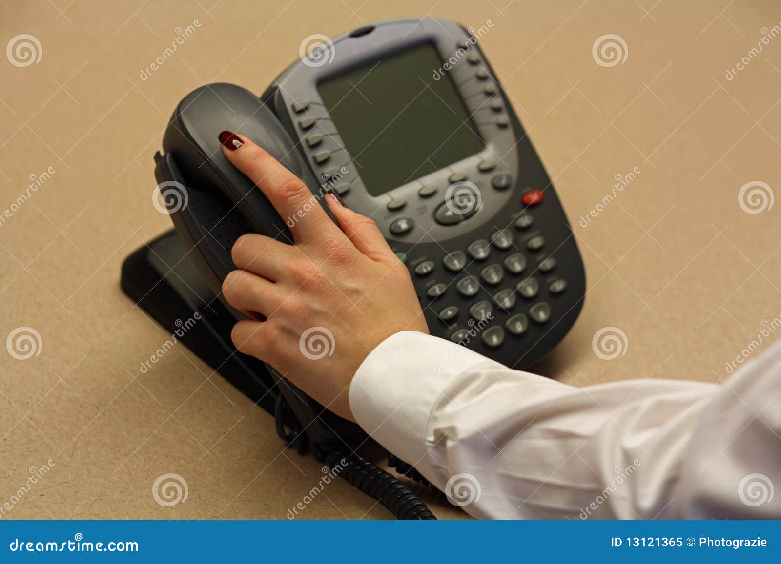 Business Woman Picking Up Phone Stock Image - Image of technology ...