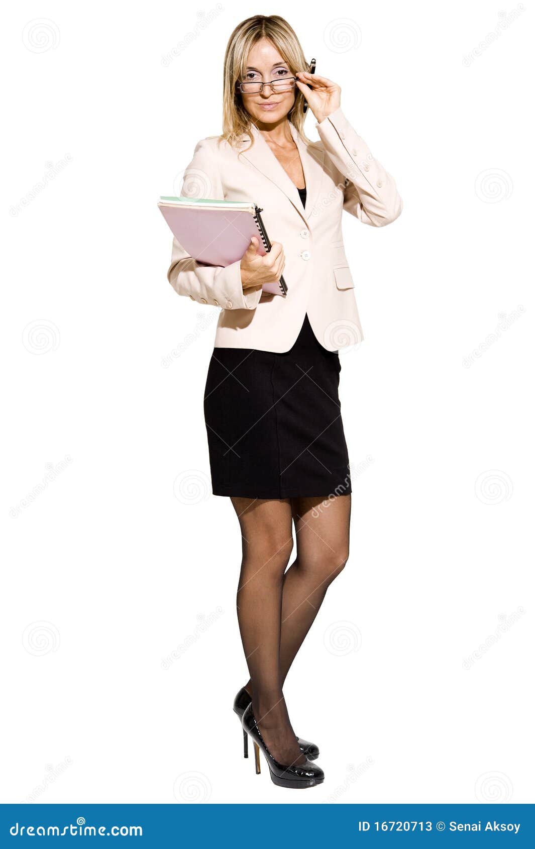 Business Woman with Planner Stock Image - Image of adult, beautiful ...
