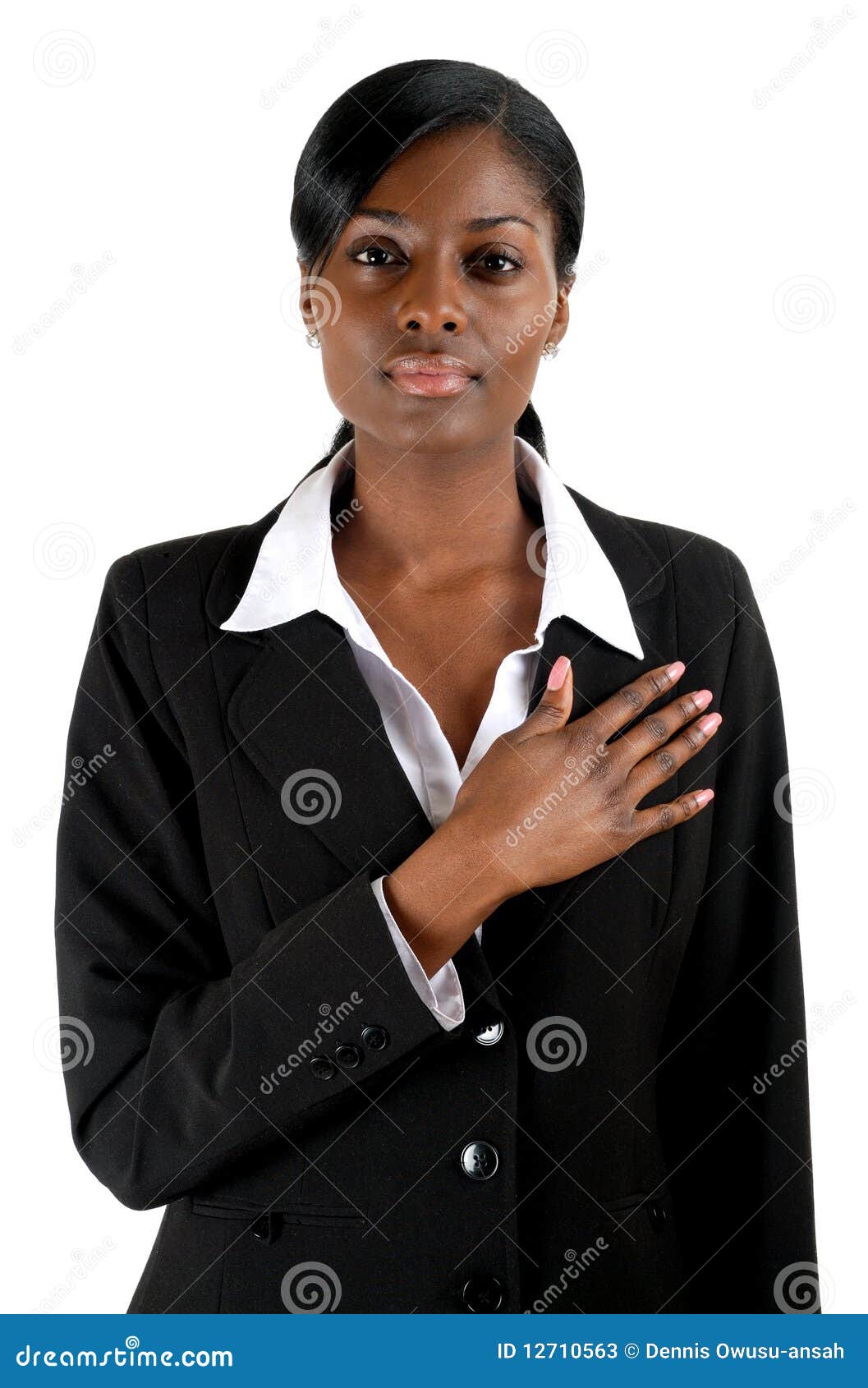 Business woman pledging stock image. Image of honour - 12710563