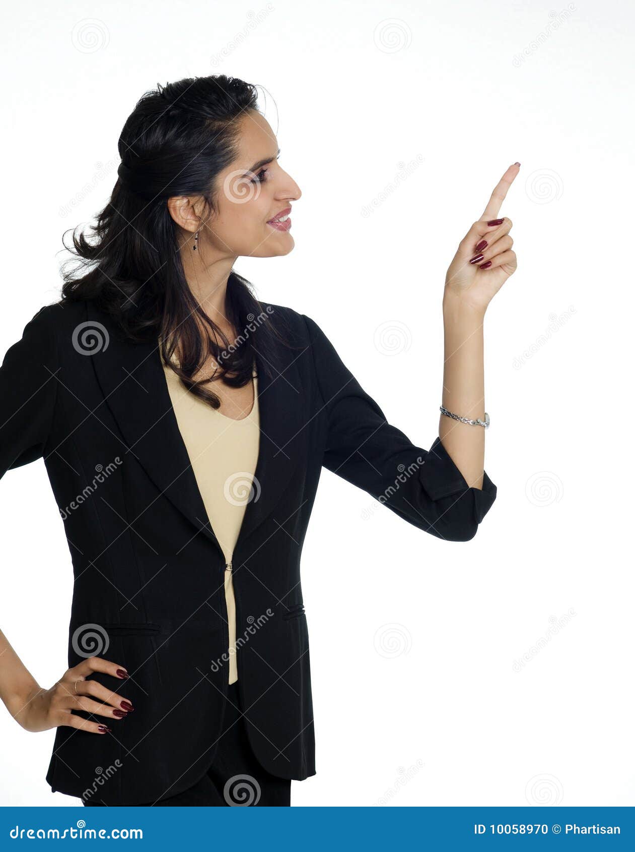 Business woman pointing stock photo. Image of illustrating - 10058970