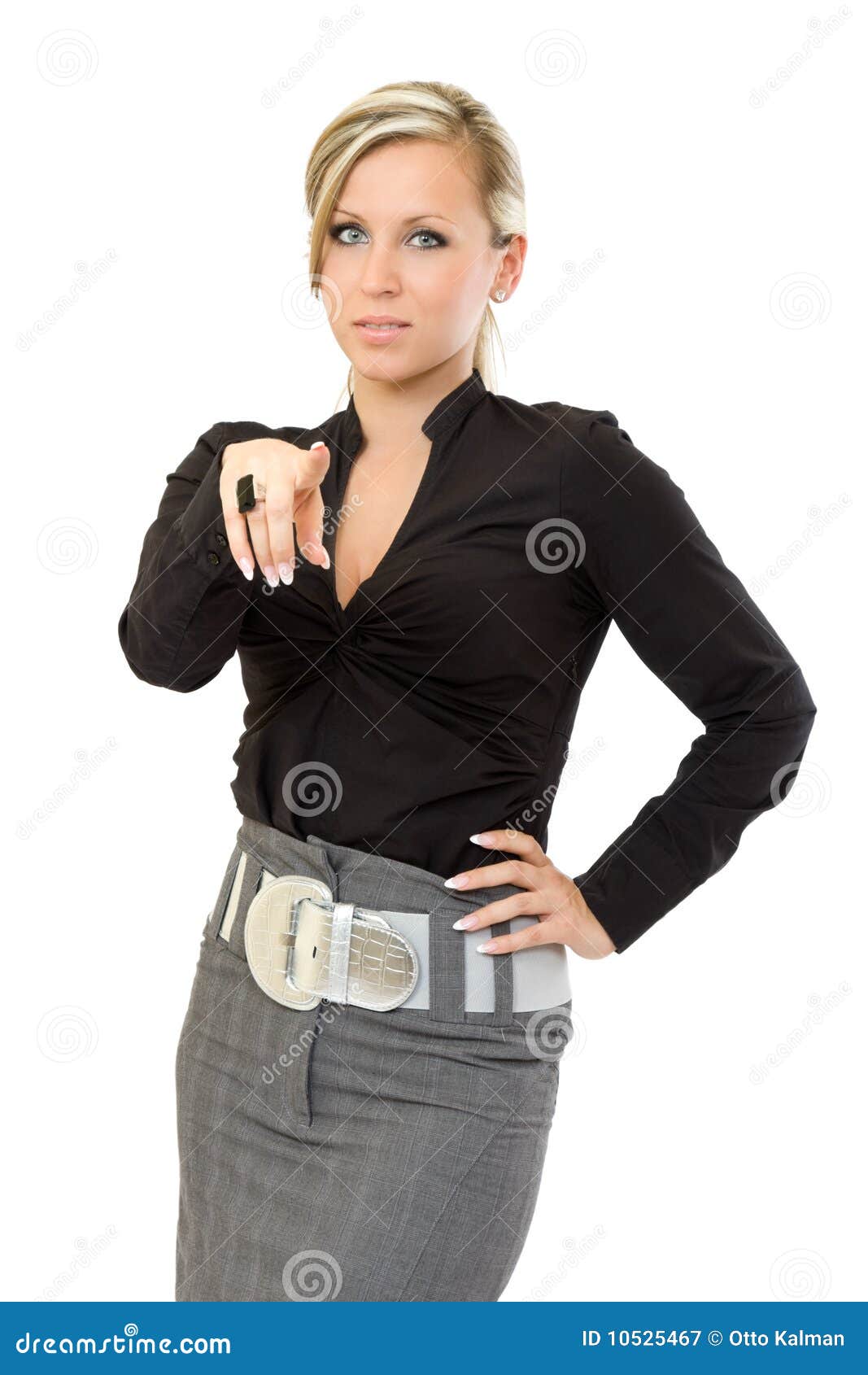 Business woman pointing stock image. Image of success - 10525467