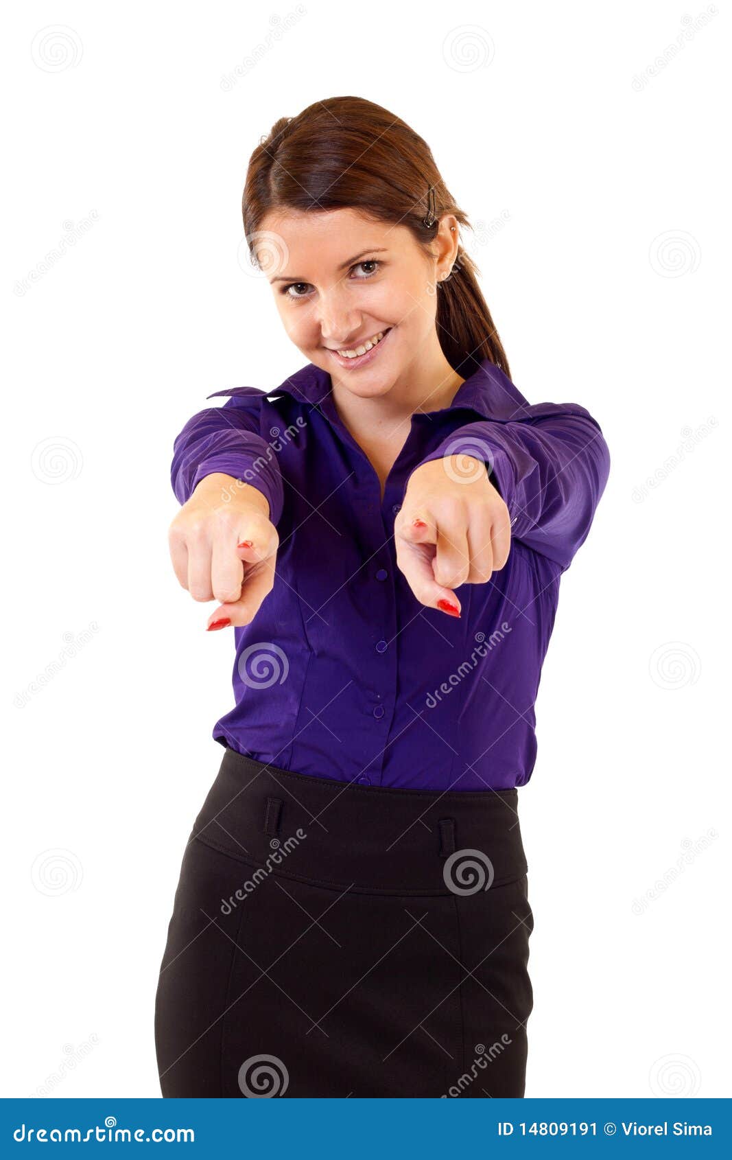 Business woman pointing stock image. Image of college - 14809191