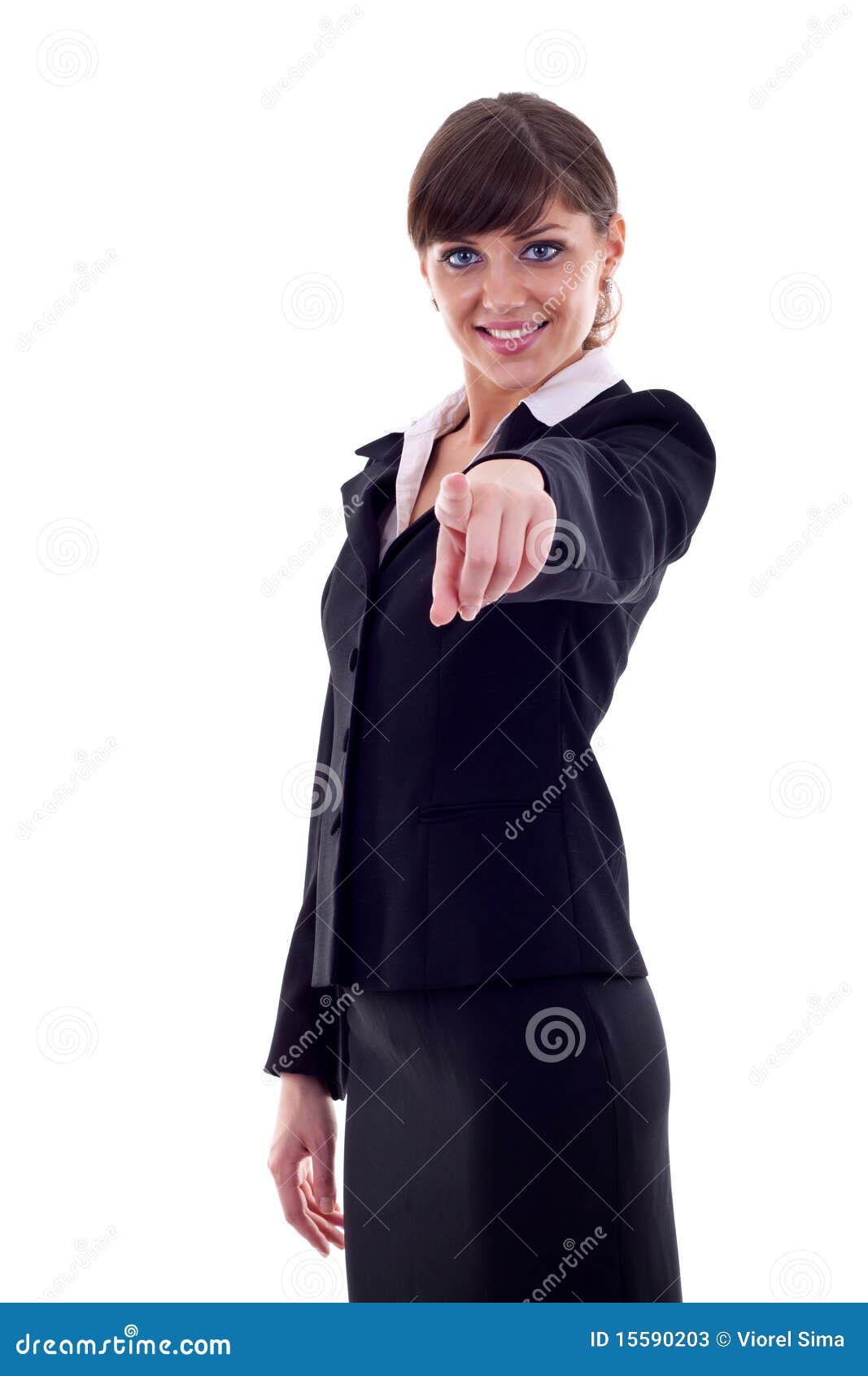 Business woman pointing stock image. Image of businesswoman - 15590203