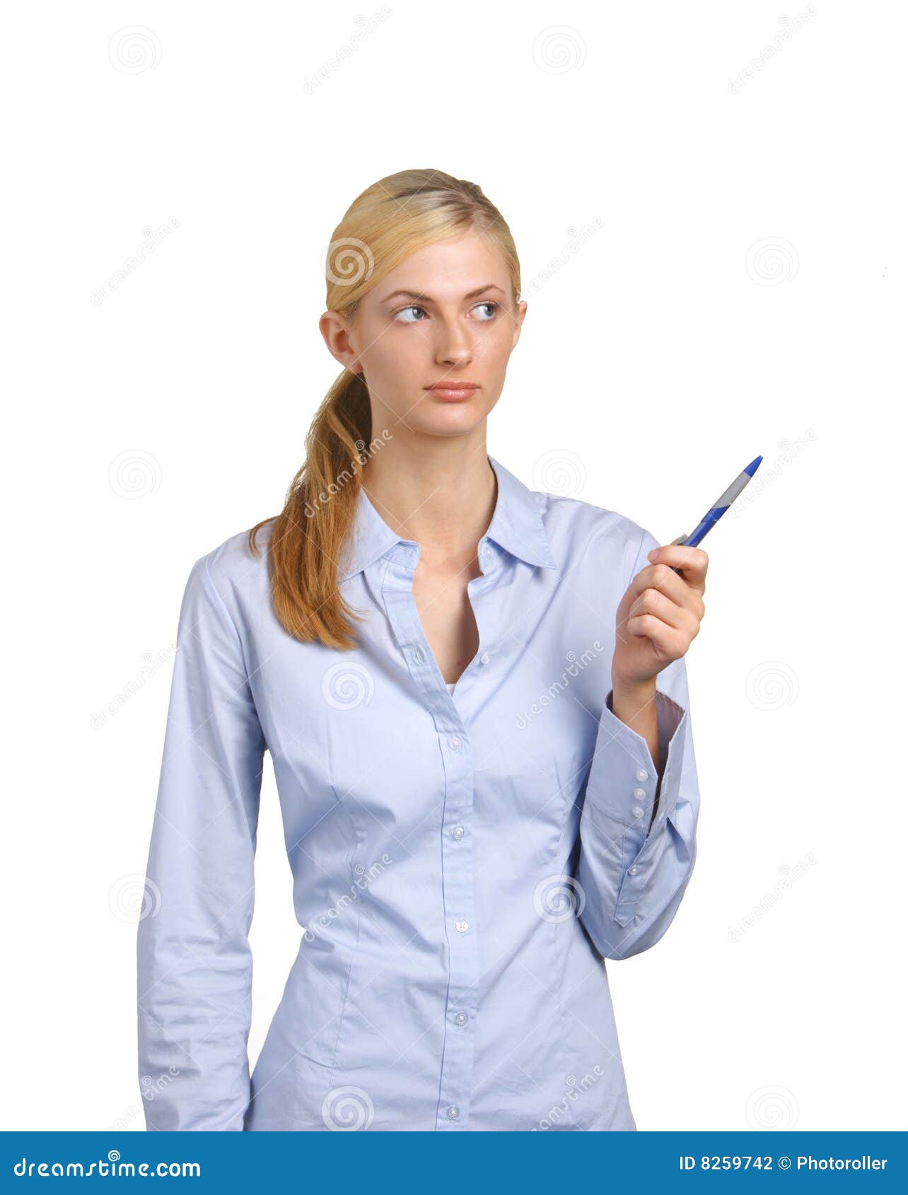 Business woman pointing stock photo. Image of empty, person - 8259742