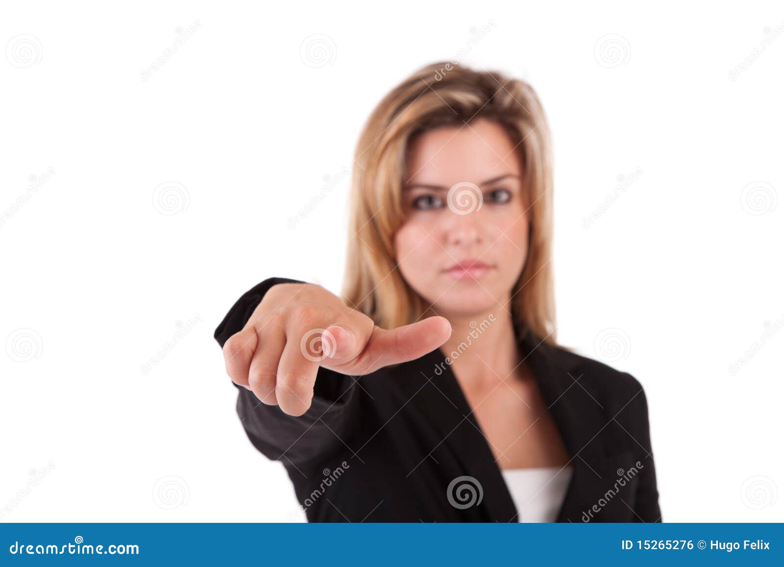 Business Woman, Pointing Forward Stock Photo - Image of female, point ...
