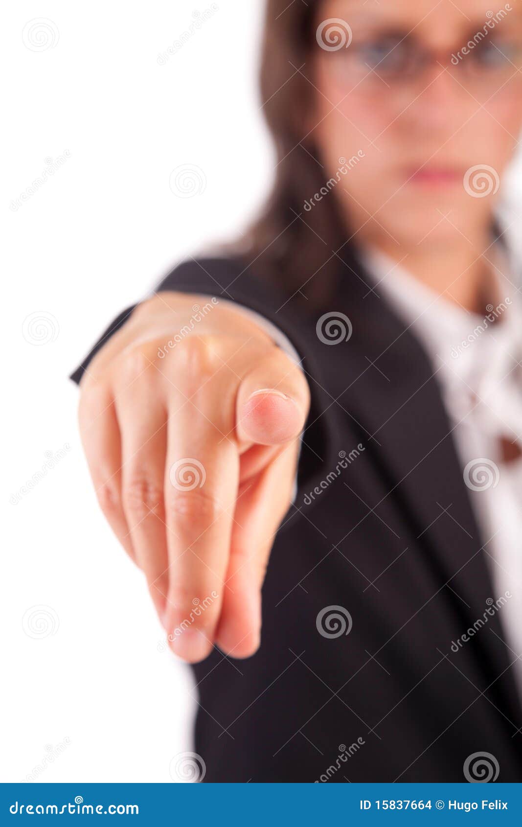 Business Woman, Pointing Forward Stock Photo - Image of leadership ...