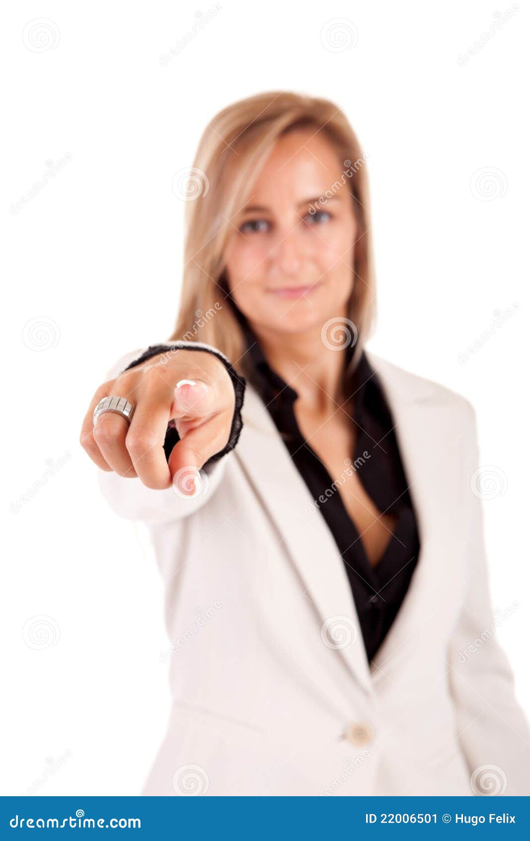Business Woman, Pointing Forward Stock Image - Image of contractor ...