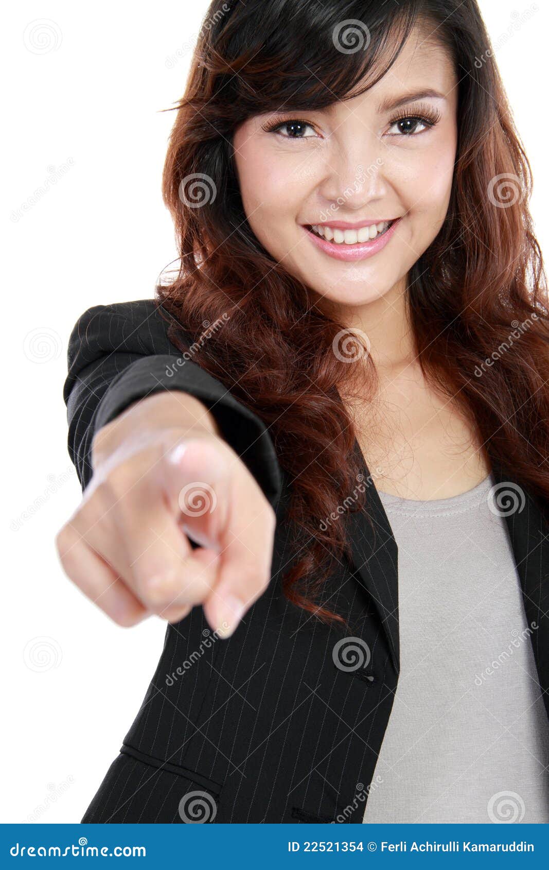 Business Woman Pointing Her Finger Stock Photo - Image of beautiful ...