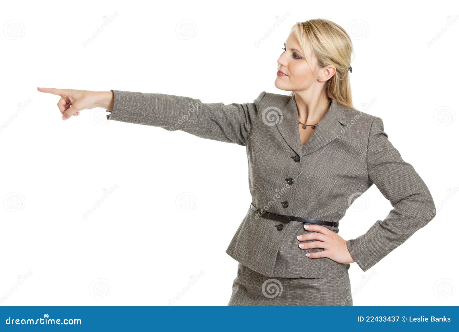 Business Woman Pointing Left Stock Image - Image of professional ...