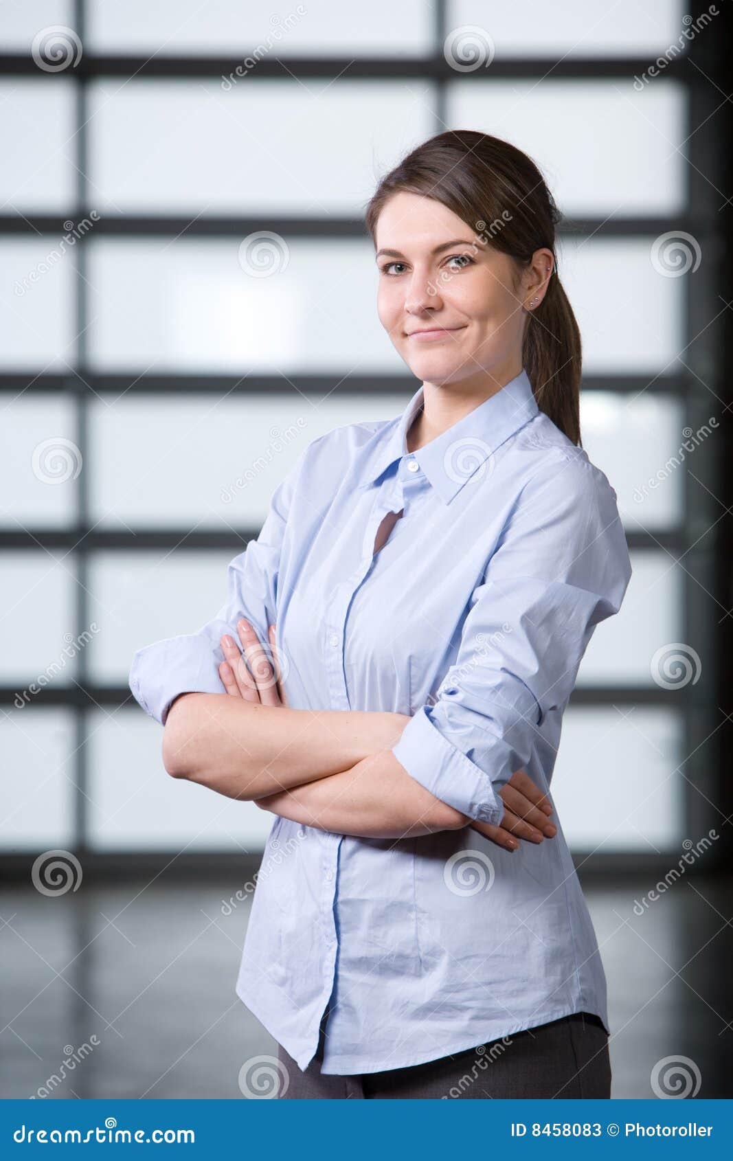 Business Woman Portrait in a Modern Office Stock Image - Image of girl ...