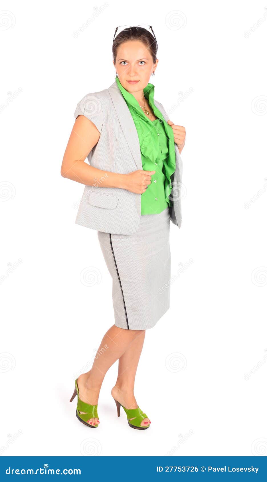 Business Woman Poses in Studio Stock Photo - Image of businessperson ...