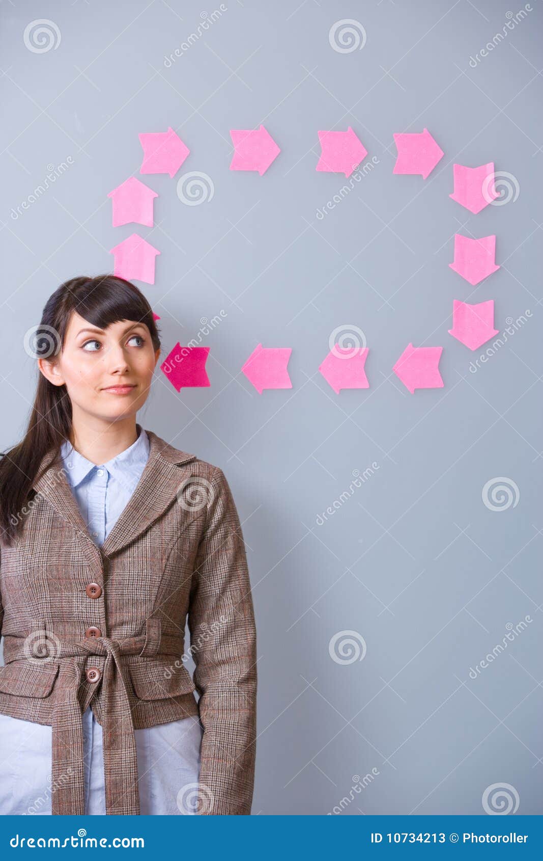 Business Woman Post it stock image. Image of bubble, beauty - 10734213