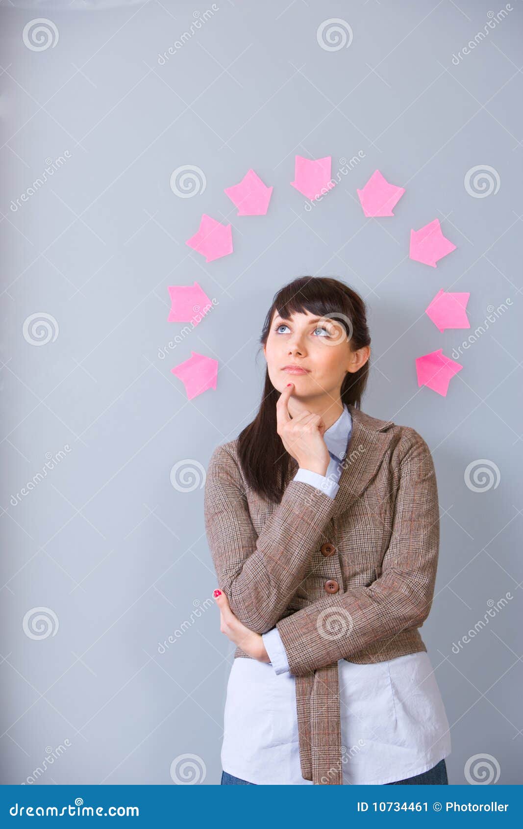 Business Woman Post it stock image. Image of cute, businesswoman - 10734461