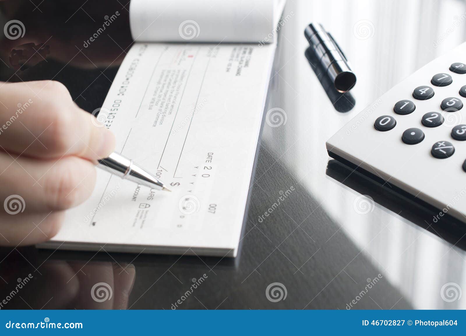 Business Woman Prepare Writing a Check Stock Image - Image of meeting ...