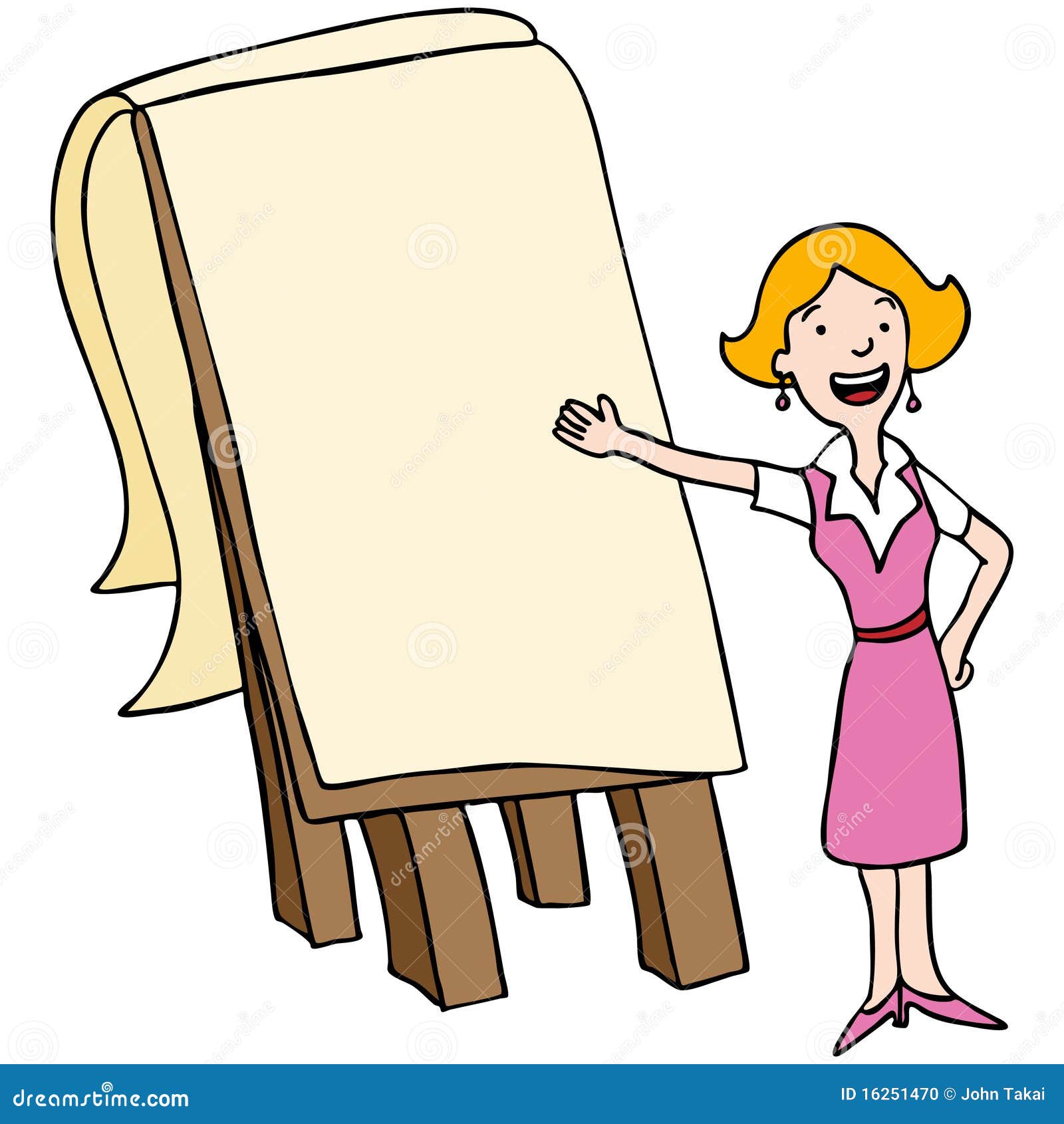 Business Woman Presentation Stock Vector - Illustration of easel ...