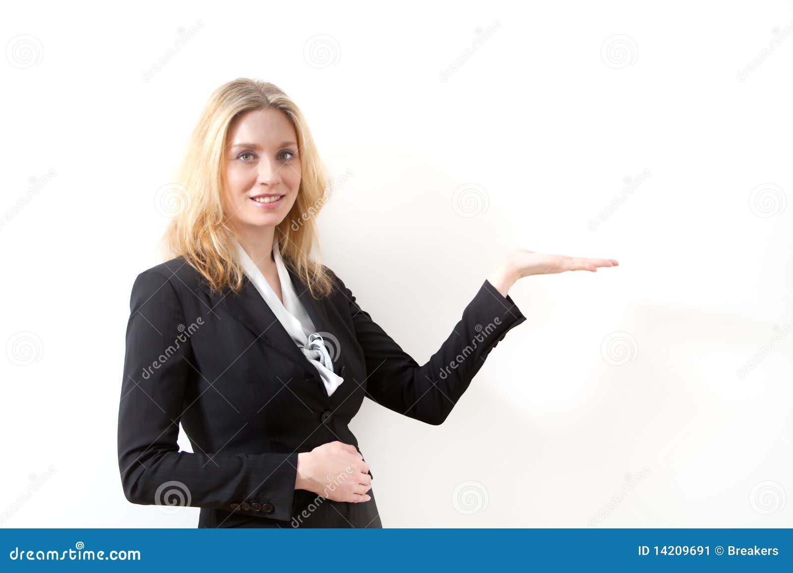 Business Woman is Presenting Stock Image - Image of point, blonde: 14209691
