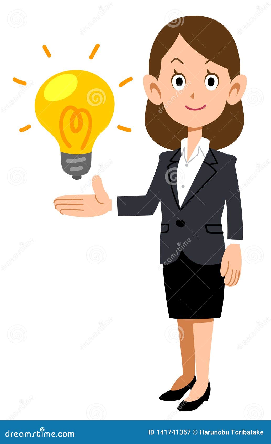 Business Woman Proposing an Idea Stock Vector - Illustration of vector ...