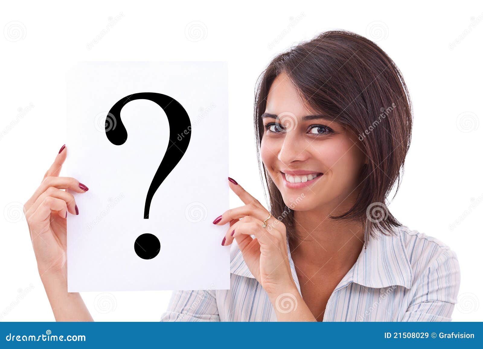 Business Woman with Question Mark Stock Image - Image of sheet ...