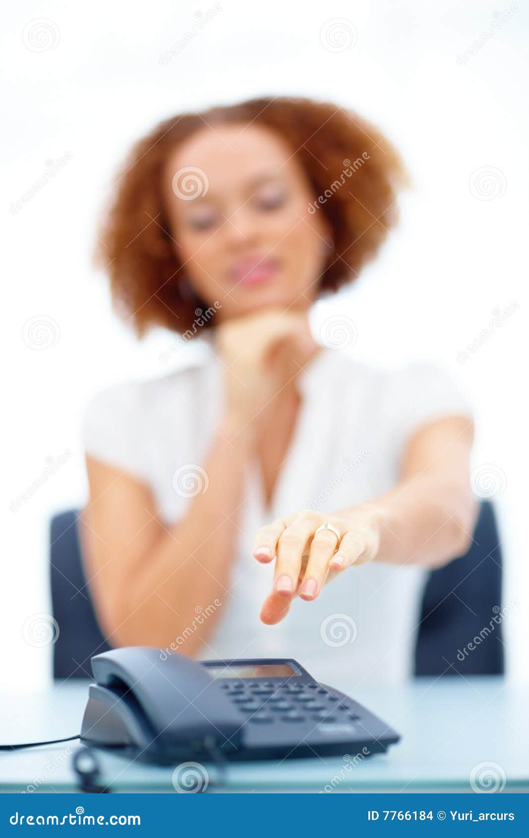 Business Woman Reaching for the Phone Stock Photo - Image of phone ...