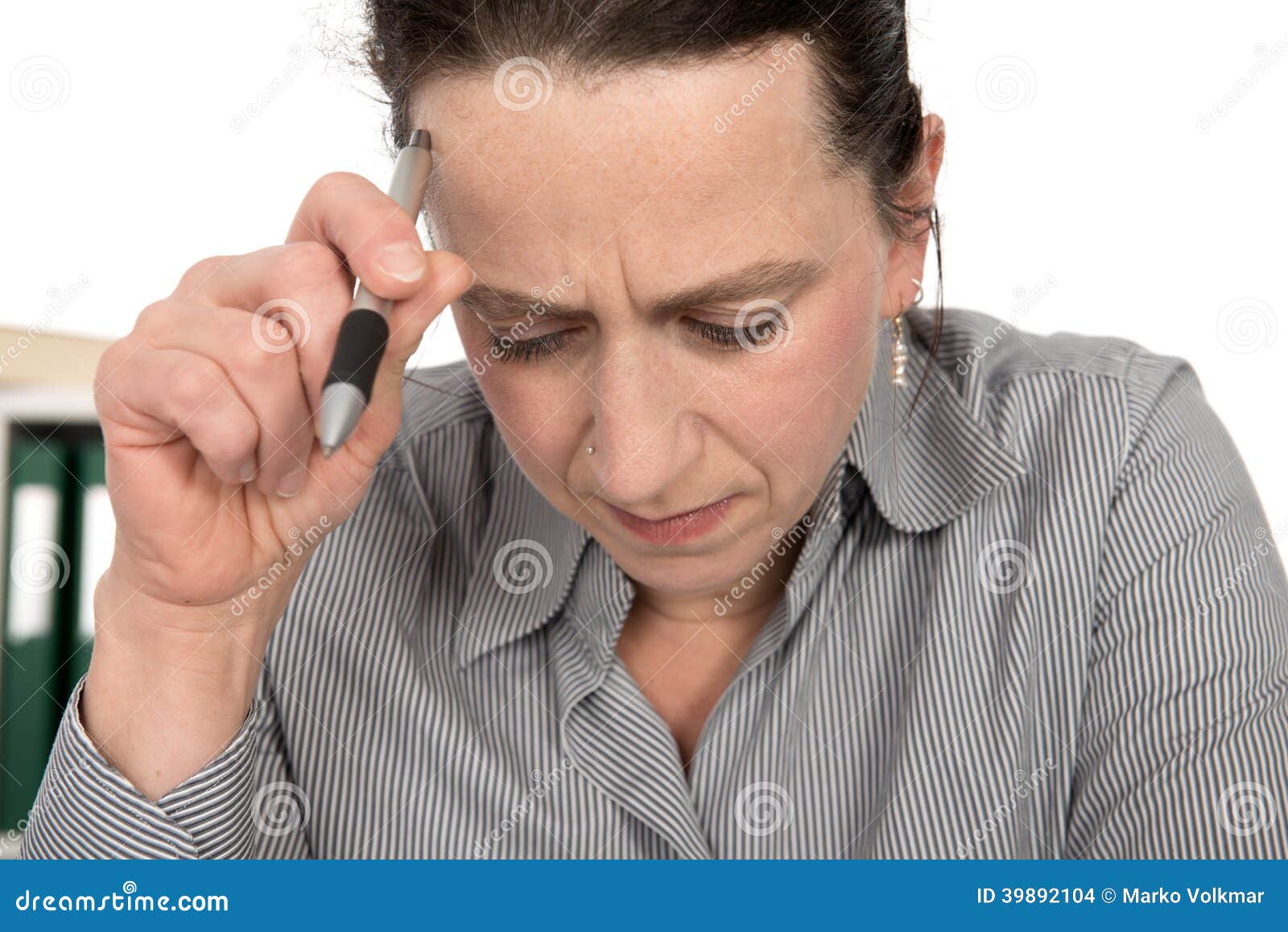 Business Woman is Reflecting Stock Photo - Image of casual, agency ...