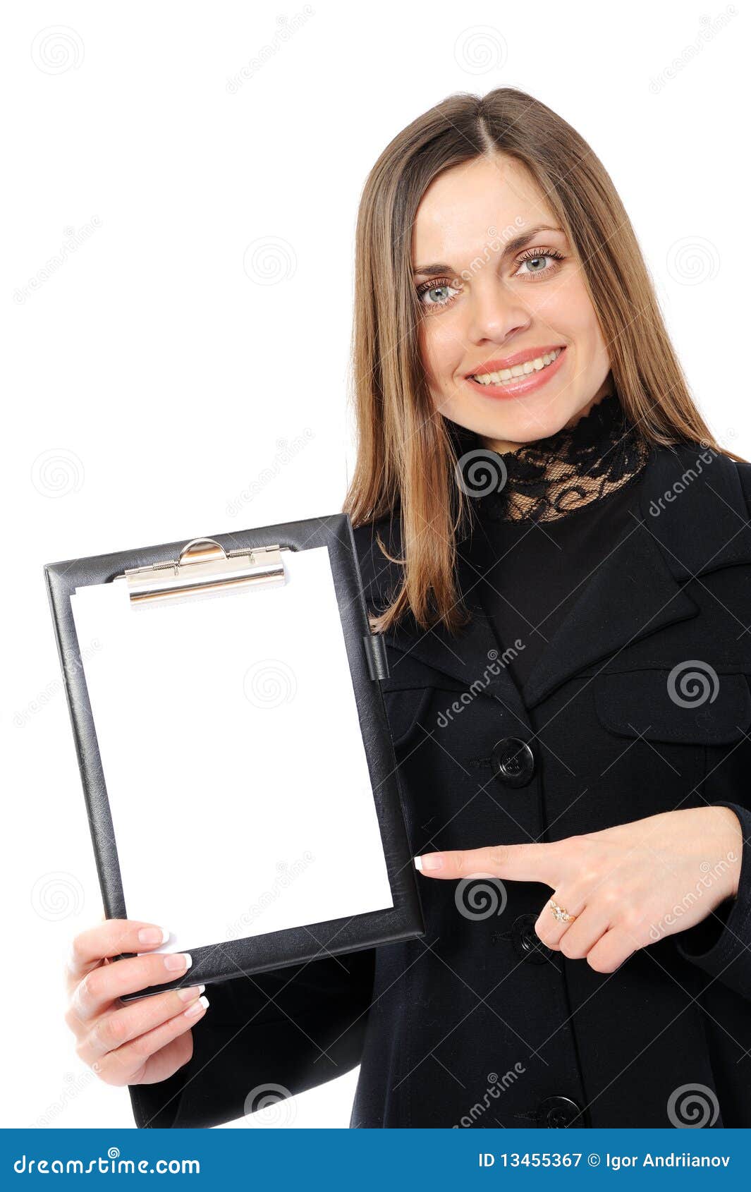 Business Woman Representing Something Stock Image - Image of finance ...