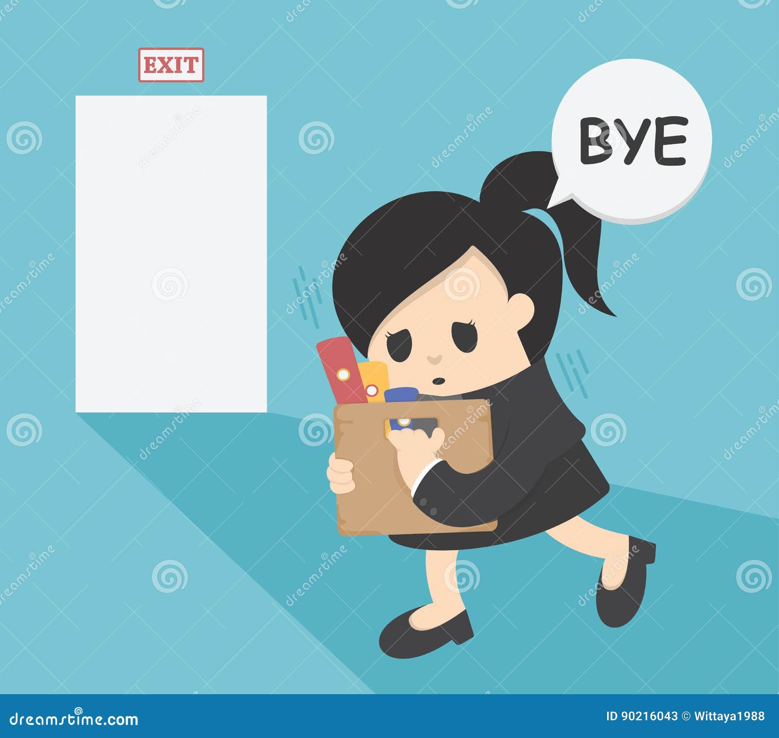 Business woman resigned stock vector. Illustration of vector - 90216043