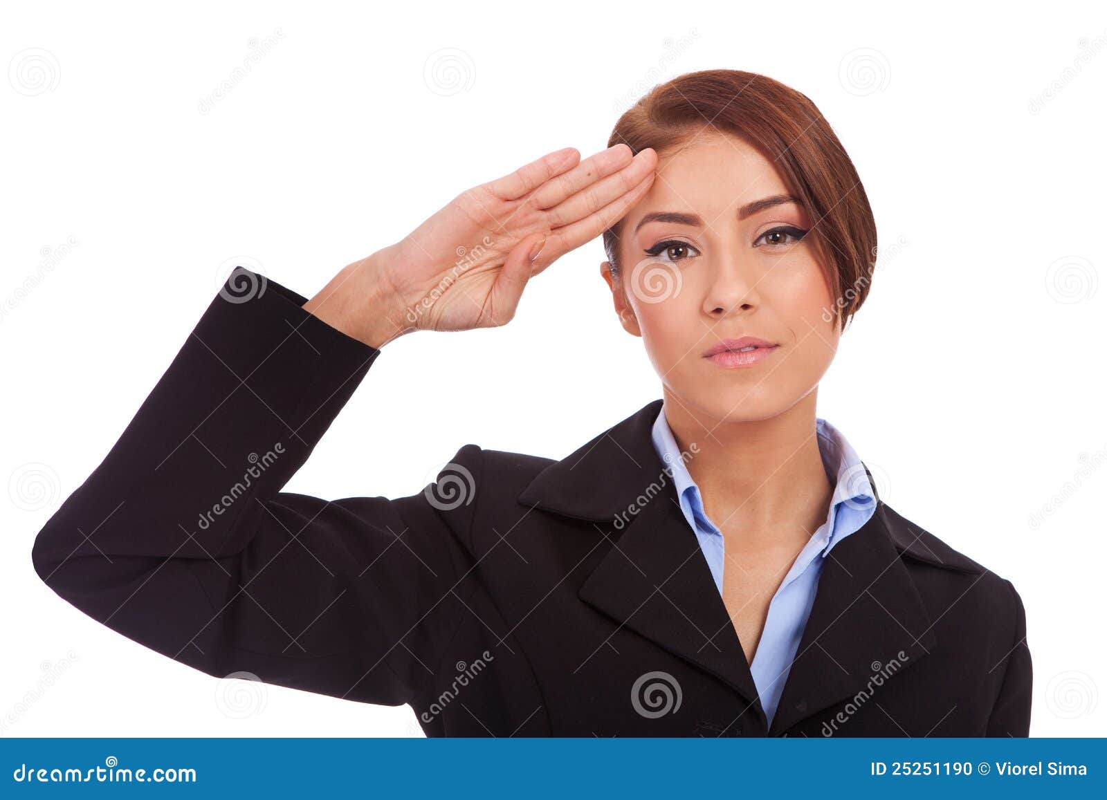 Business woman saluting stock photo. Image of lady, clothes - 25251190