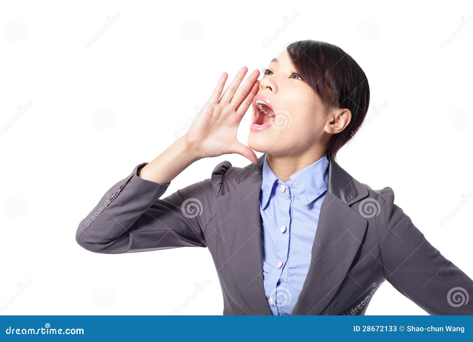 Woman Scream On Megaphone Royalty-Free Stock Photo | CartoonDealer.com ...