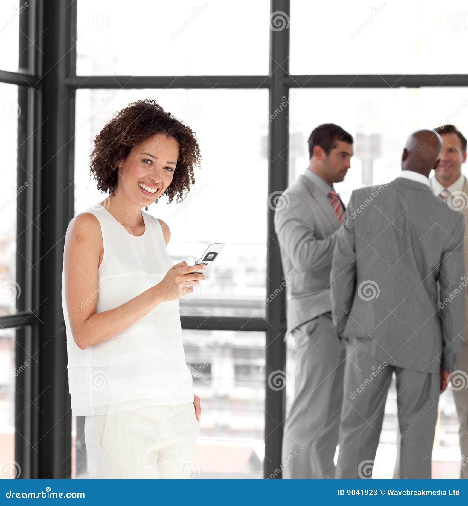 Business Woman Sending a Text Message Stock Image - Image of beauty ...